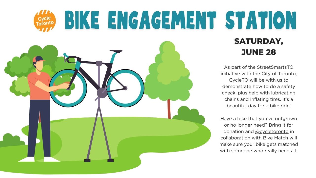 Bike Engagement Station – CycleTO | Withrow Park Farmers' Market